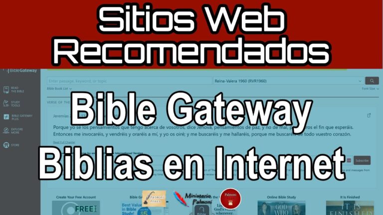La Santa Biblia en línea: Bible Gateway - Evangélico - Todo sobre la Biblia
